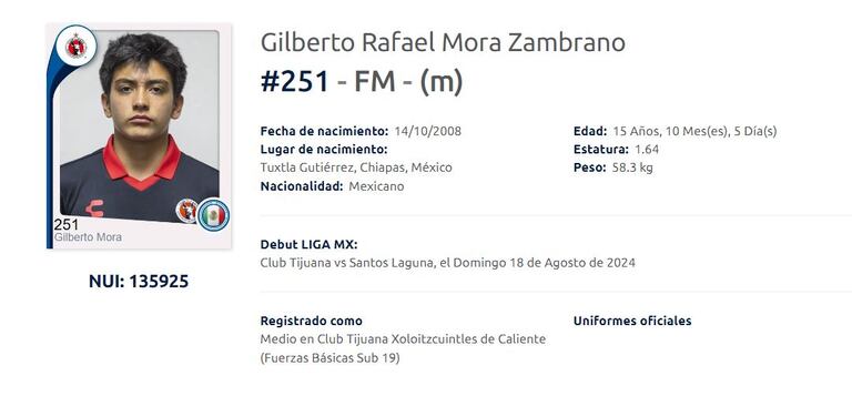 Gilberto Mora, ¡tercer mexicano MÁS JOVEN en DEBUTAR en la historia de la Liga MX! (VIDEO) – Fox ...